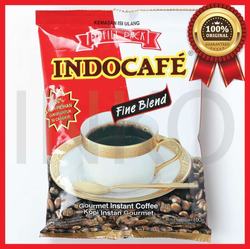 Jual INDOCAFE FINE BLEND GOURMET INSTANT COFFEE REFILL PACK 100GR di ...