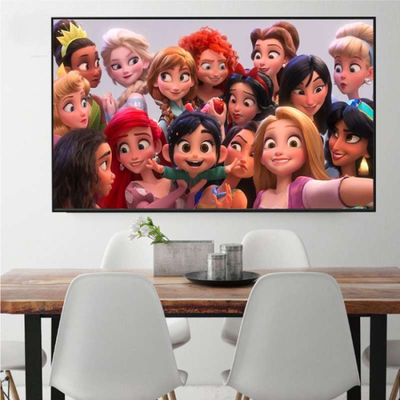 Jual LUKISAN Lukisan Diamond Painting Jadi All Princess elsa anna 100Ã ...