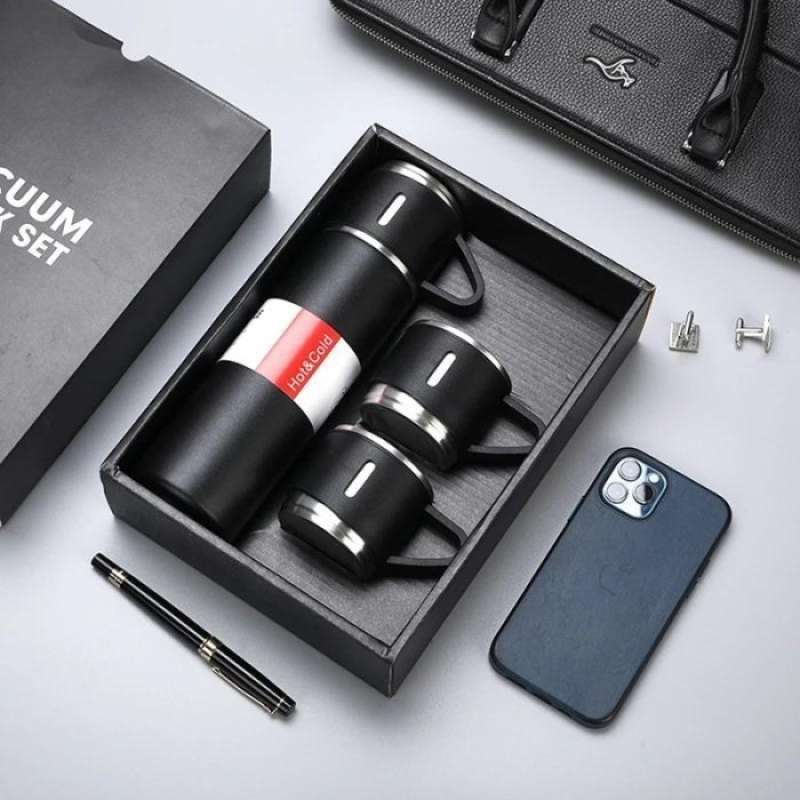 Promo Termos 3 Cangkir Vacuum Flask Set Botol Minum Set 500Ml Panas ...