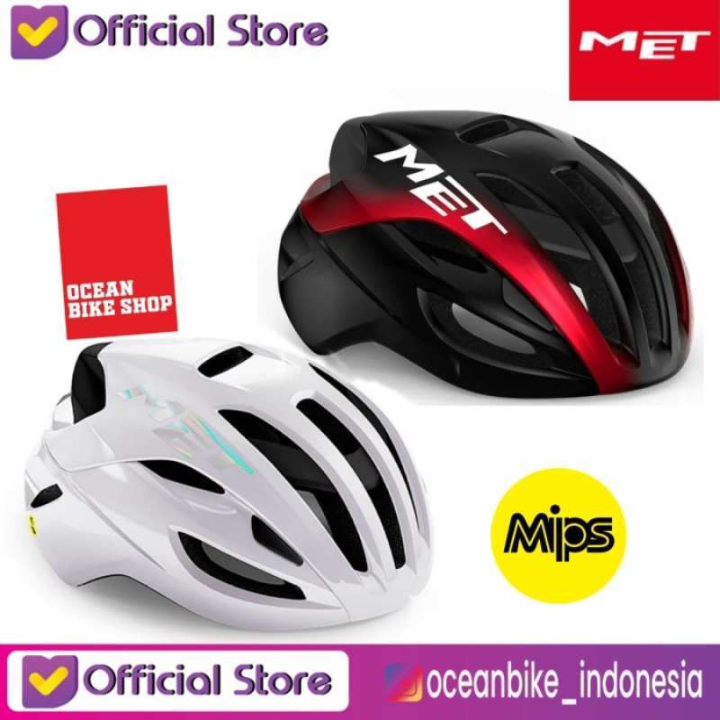 Jual Helm Sepeda Helmet Original Met Rivale Mips 2021 New Road White