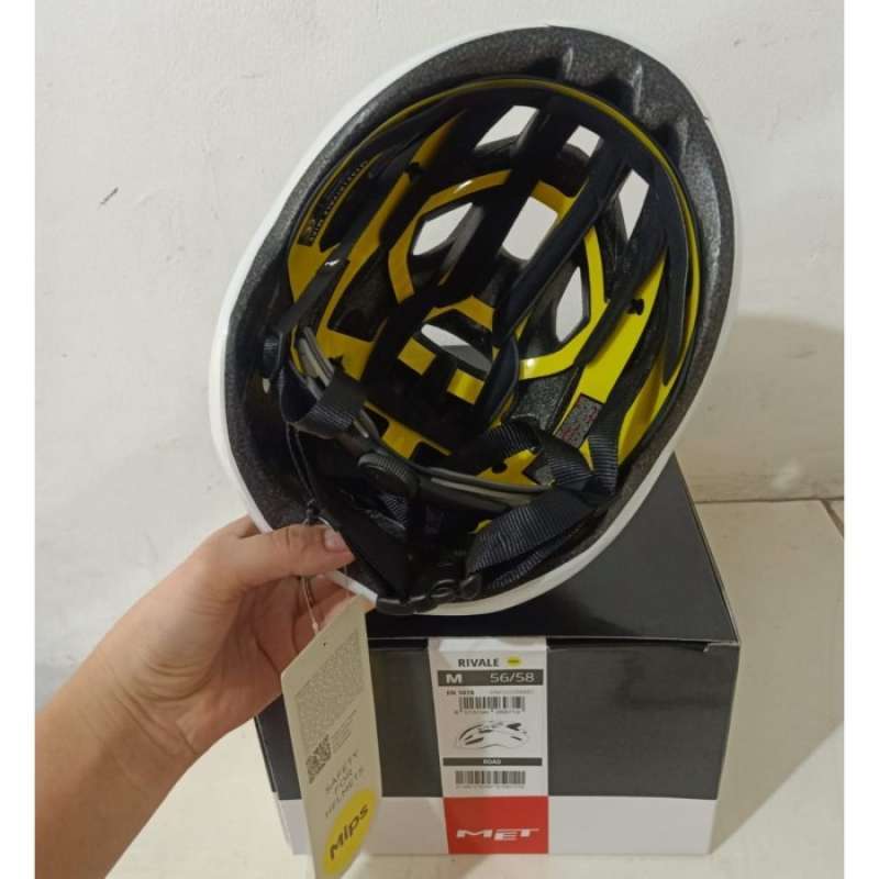 Jual Helm Sepeda Helmet Original Met Rivale Mips 2021 New Road White
