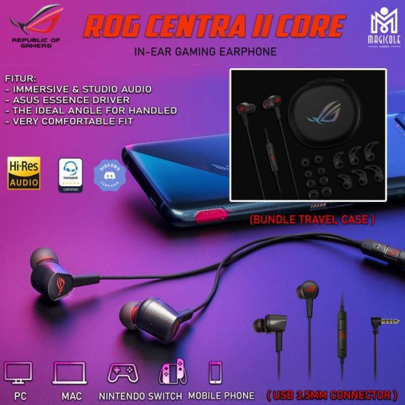Promo Asus ROG Cetra II Core In-ear Gaming Earphone Diskon 50% di Seller MARKmarket - Meruya ...