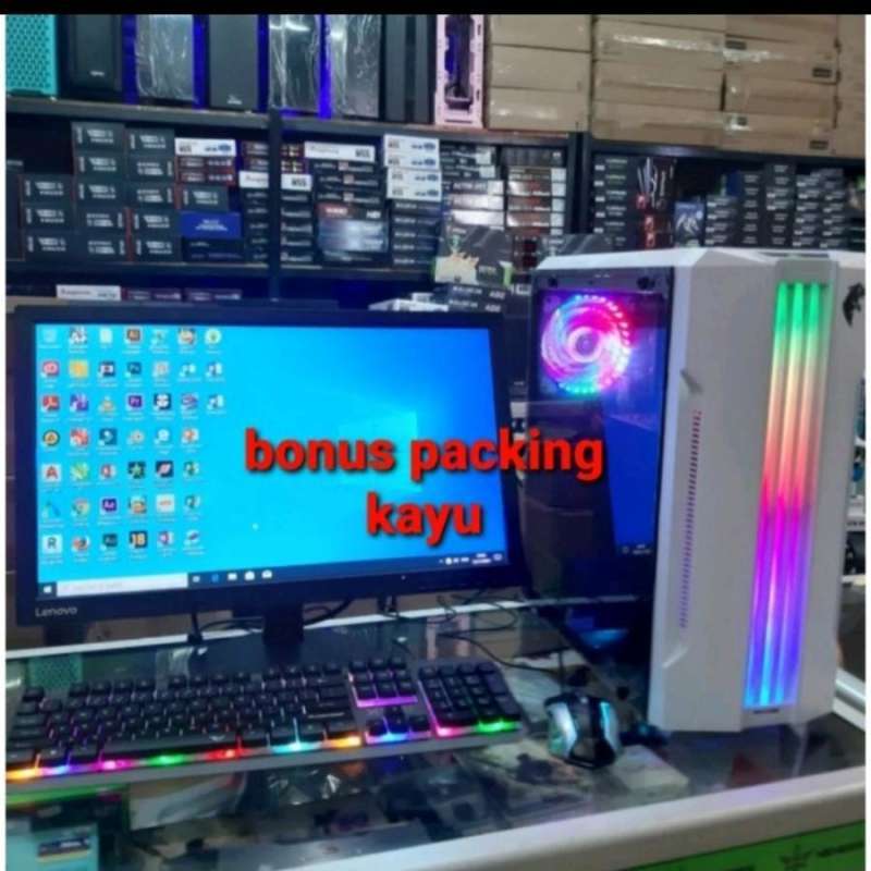 Jual PC Gaming Editing core i7 Ram 16gb ssd 240 g b monitor 24 in full set di Seller Lancar ...