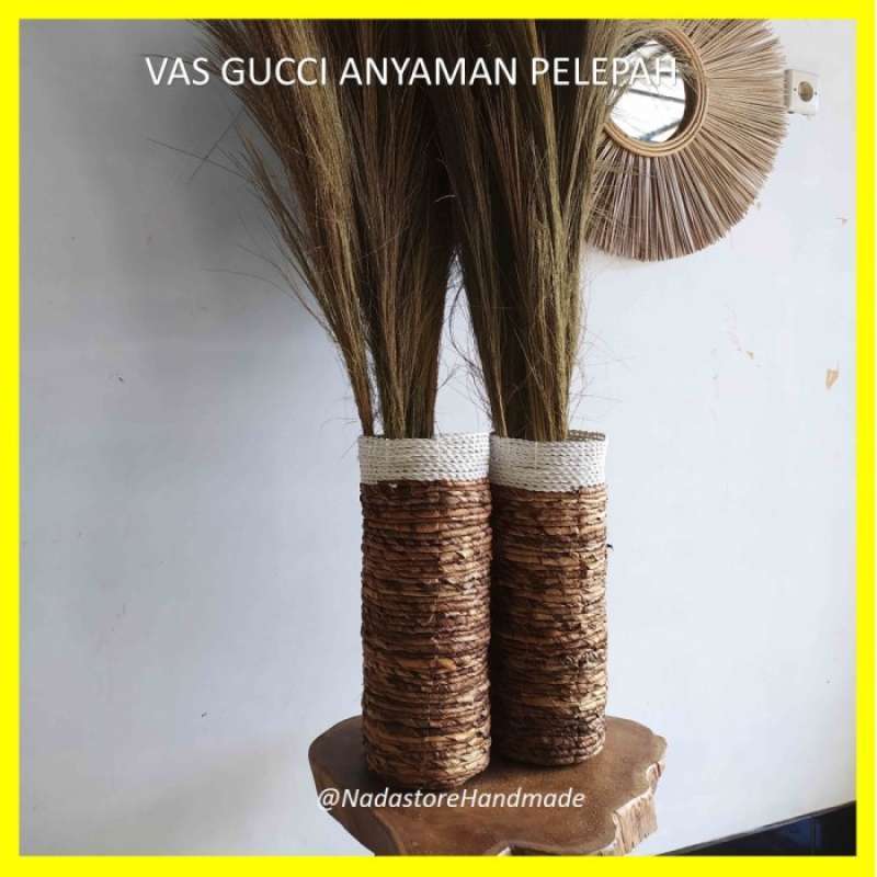 Jual VAS VAS BUNGA KERING ANYAMAN PELEPAH di Seller Lazioani - | Blibli