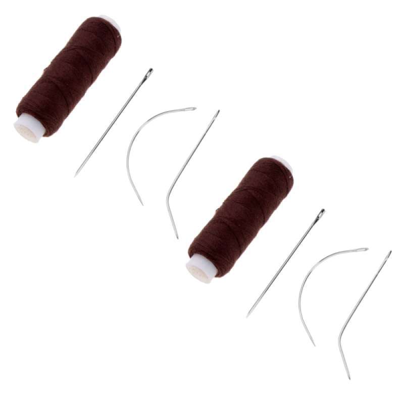 Jual 2 Set Hair Sewing Weaving Thread Needles Kit For Hair Track ...