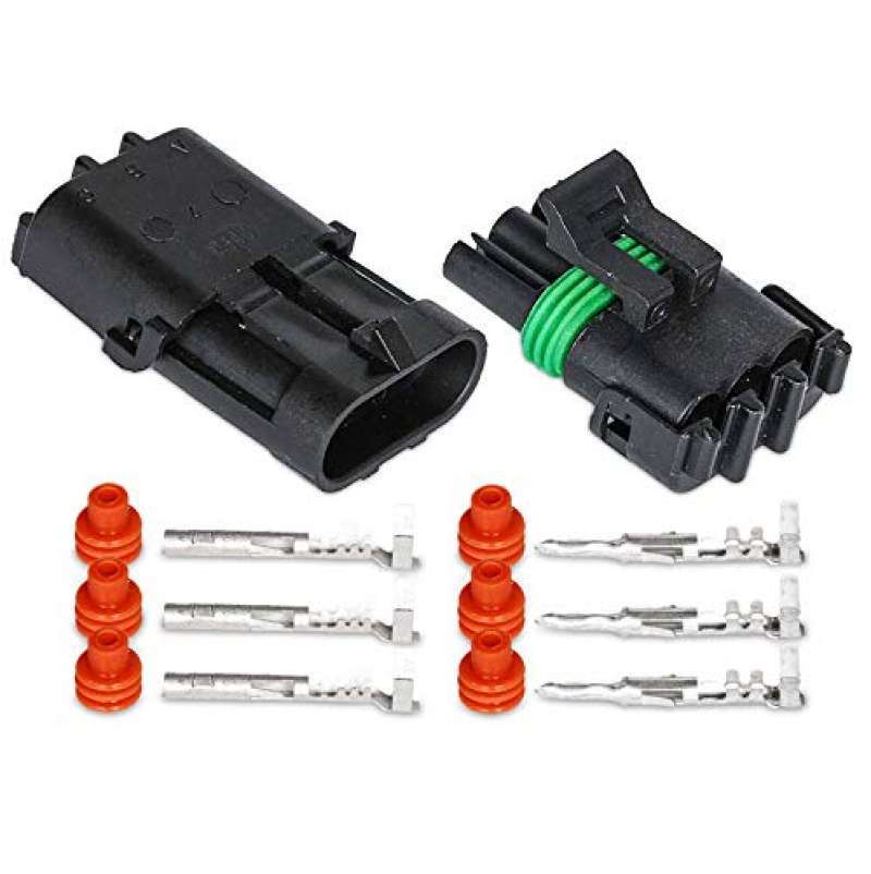 Jual HIFROM (12 Kit of 3 Pin Way Waterproof Electrical Connector 1.5mm ...
