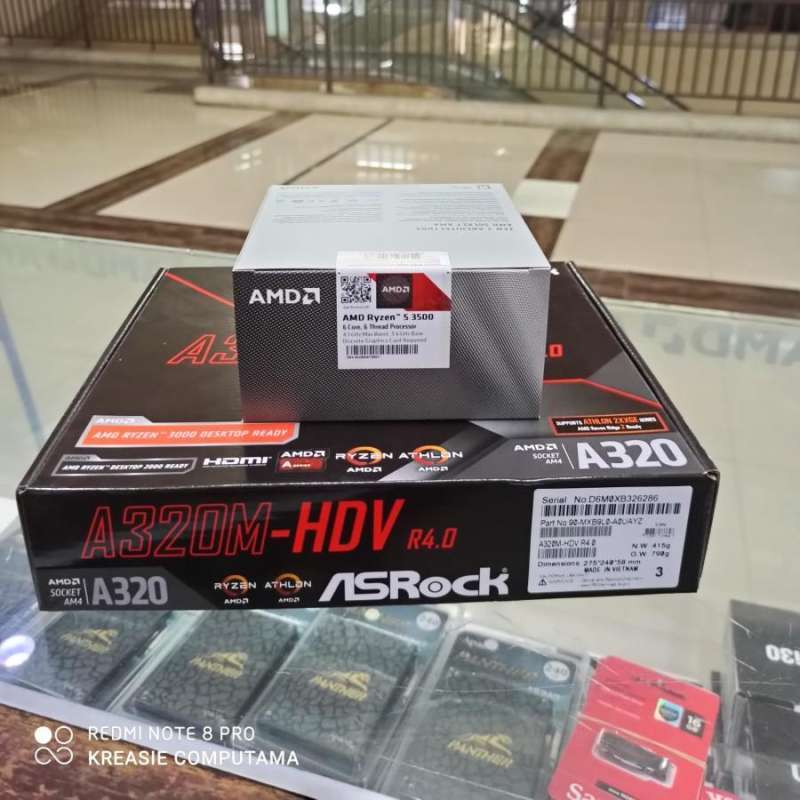 Jual Paket Motherboard Asrock A320m Hdv Amd Ryzen5 3500 Box Original ...