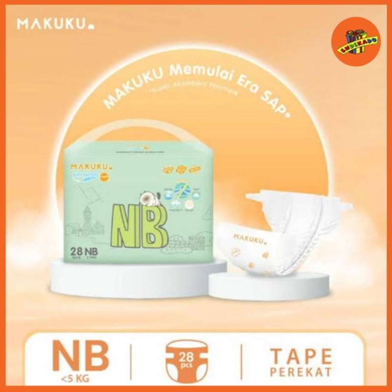 Jual MAKUKU AIR DIAPERS TAPE NB 28 PC - Popok Perekat Anti Gumpal di ...