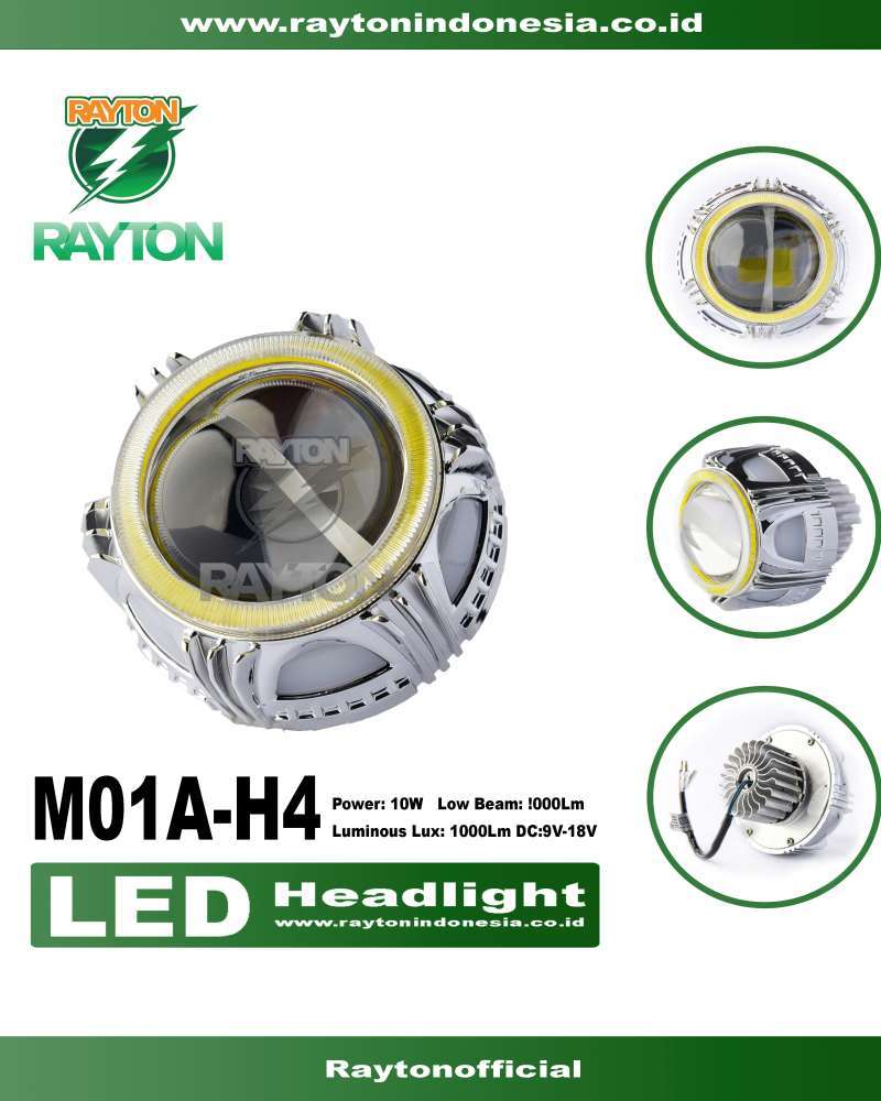 Promo RTD Rayton Lampu Utama / Lampu Depan Motor LED M01A - H4 Diskon ...