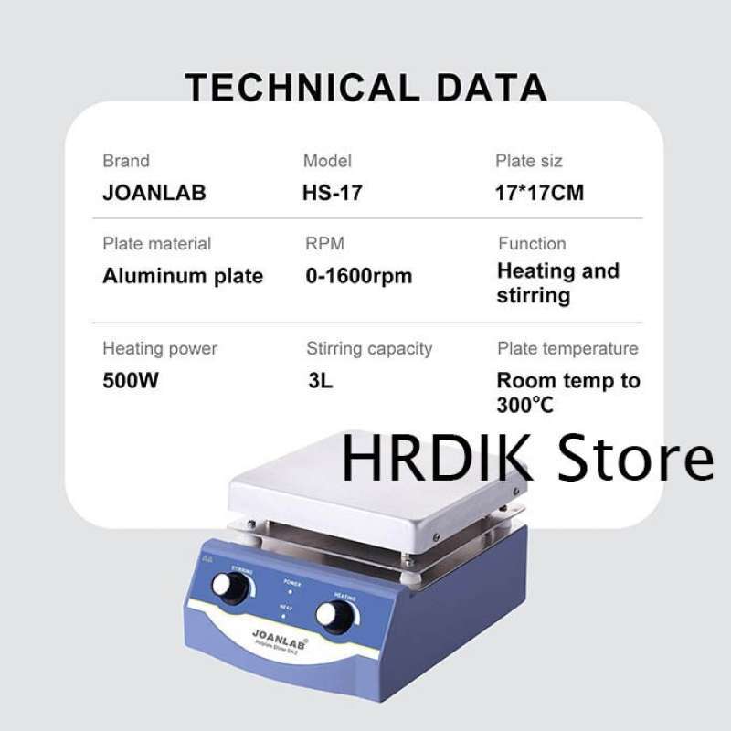 Promo Hot Plate Magnetic Stirrer Joanlab 3L Lab Stirer HS17 3 Liter ...