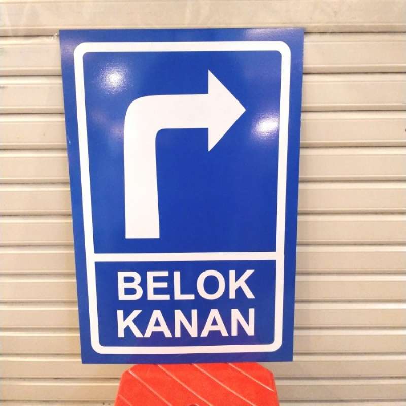 Promo RAMBU TANDA BELOK KANAN BAHAN PLAT 60X40CM Diskon 31% di Seller ...
