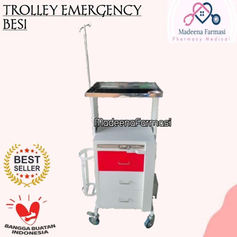 Jual Trolley Troli Emergency Pc || Emergency Trolley Besi di Seller ...