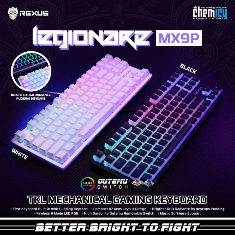 Jual Rexus Legionare MX9P RGB TKL Mechanical Gaming Keyboard di Seller ...