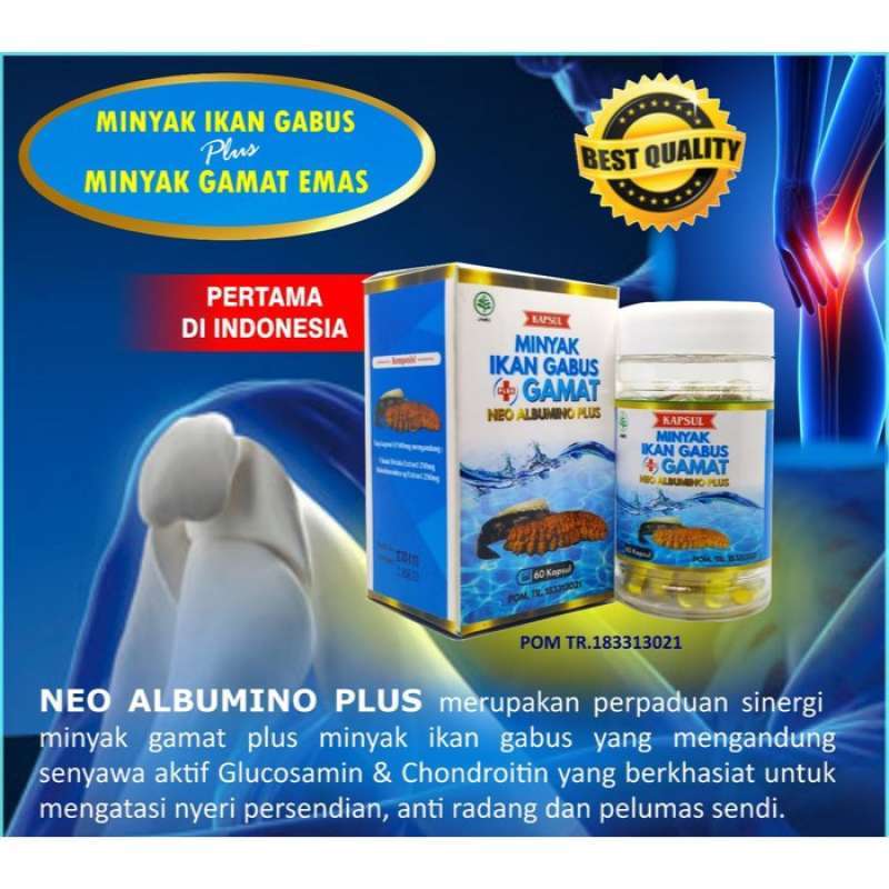 Promo Neo Albumino Kapsul Minyak Ikan Gabus Plus Gamat Isi 60 Kapsul Diskon 10% Di Seller Khair ...