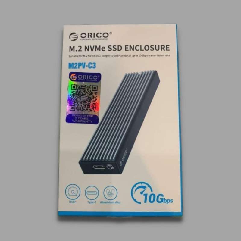 Jual SSD M2 Enclosure ORICO NVME USB3.1 Type-C 10Gbps aluminium M2PV-C3 ...