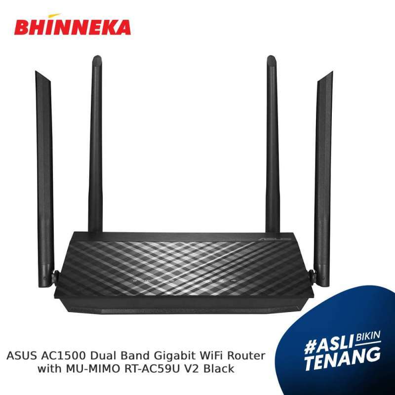 Jual Asus Ac1500 Dual Band Gigabit Wifi Router With Mu-mimo Rt-ac59u V2 ...
