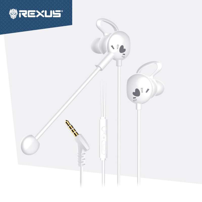Jual Rexus ME4 Gaming Earphone with Dual Microphone Free Splitter di ...