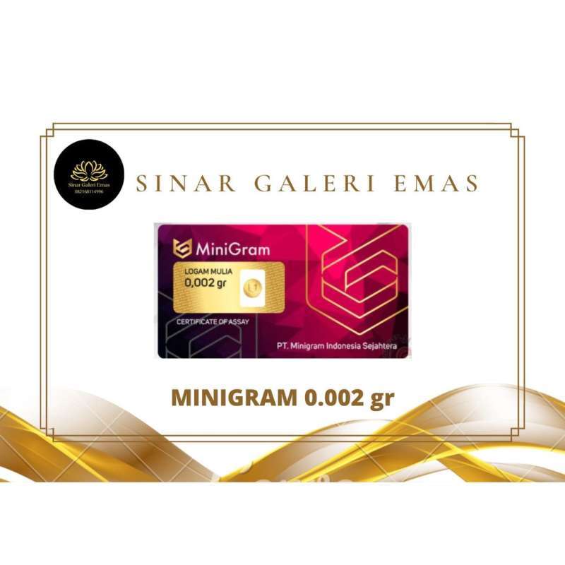 Jual MINIGRAM Reguler Series 0,002 Gram Kemasan Laminating TERMURAH Emas Mini Emas Batangan ...