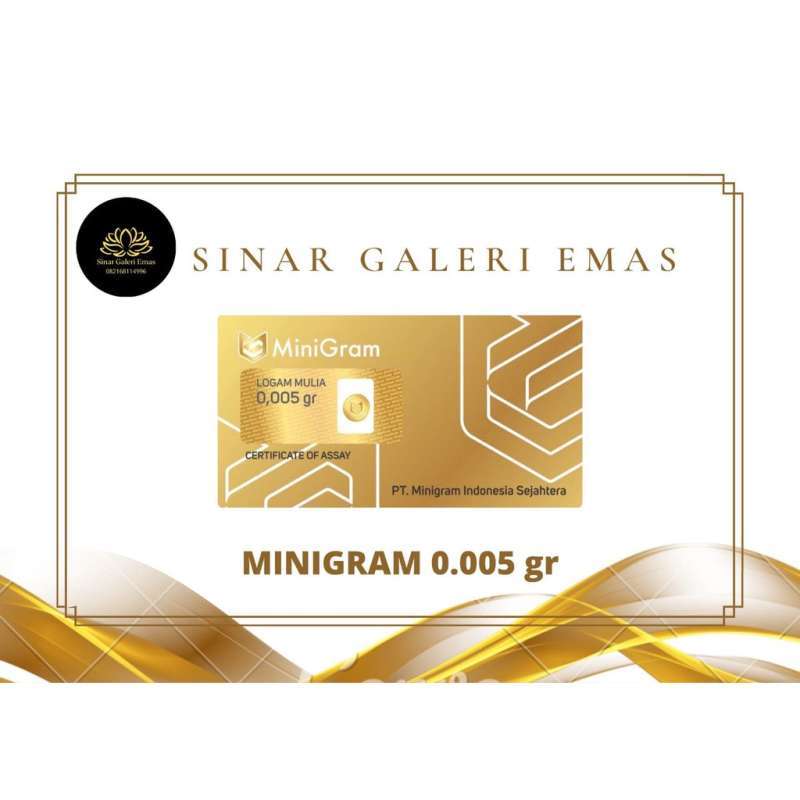 Jual MINIGRAM Reguler Series 0,005 Gram Kemasan Laminating TERMURAH ...