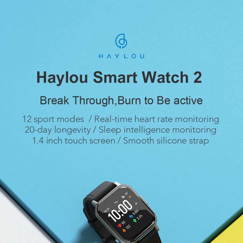 Promo Haylou LS02 Smartwatch 1.4 inch Bluetooth Global English Version - HITAM Diskon 62% di ...