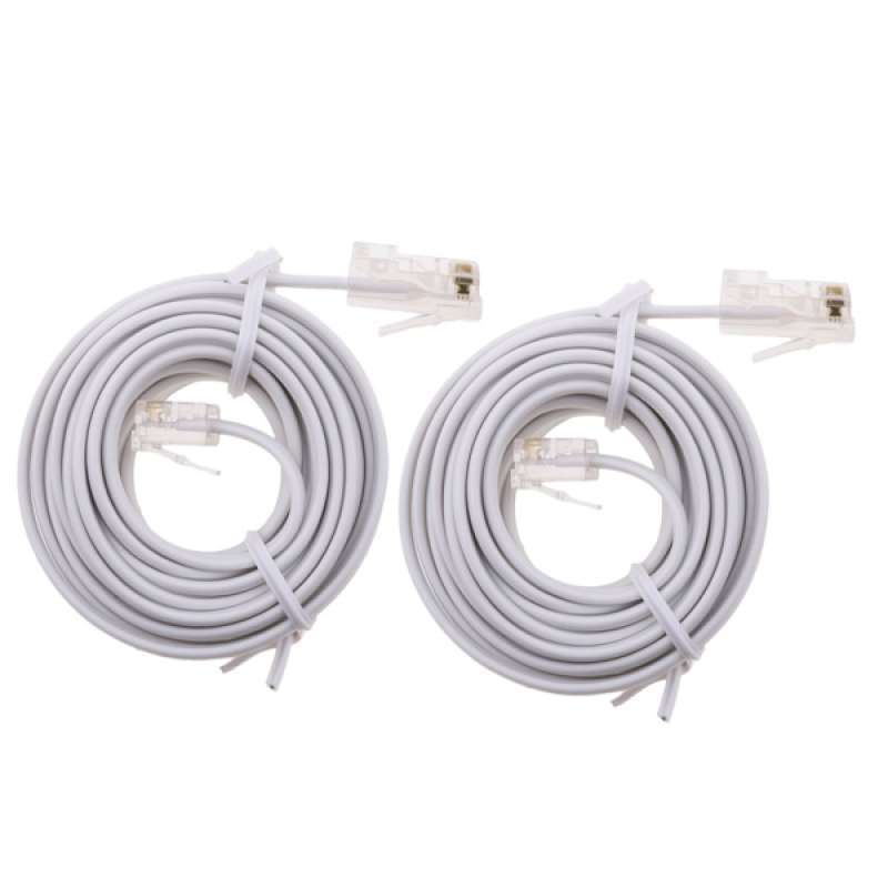 Jual 2pcs RJ11 ADSL To Ethernet RJ45 Modem Cable 8P 4C 6P 4C ASDL Patch ...
