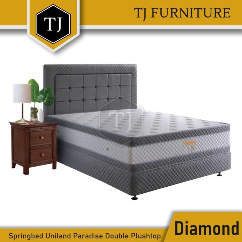 Jual Uniland Springbed Double Plushtop Diamond Full Set Divan Dan ...