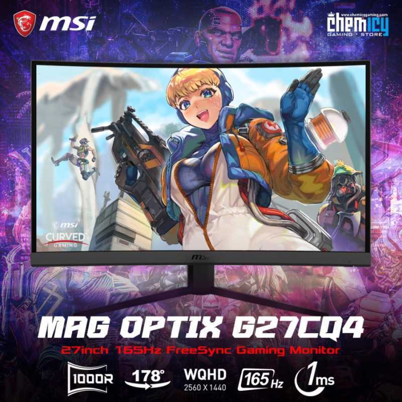 Jual MSI Optix G27CQ4 27inch 165Hz FreeSync Curved Gaming Monitor di ...