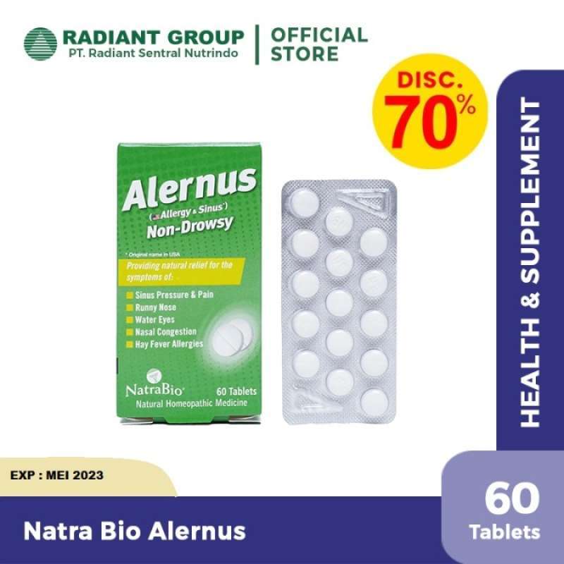 Promo Natra Bio Allergy Sinus 60 Tabs Diskon 33% di Seller Zafran ...