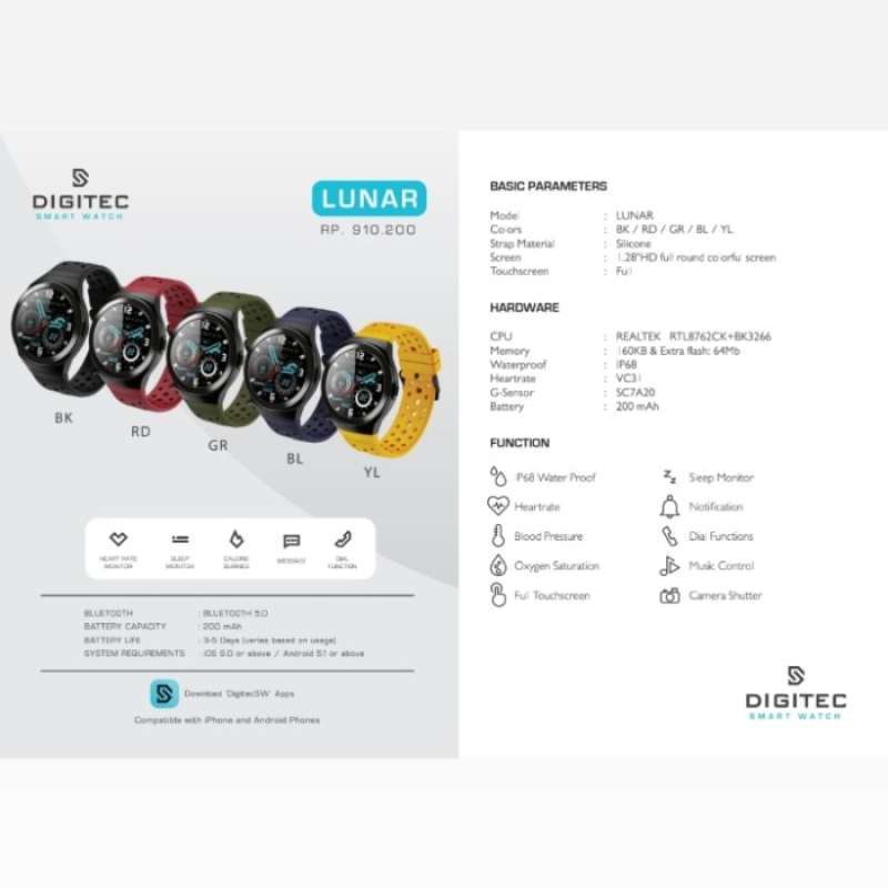 Jual JAM TANGAN Digitec Smartwatch LUNAR ORIGINAL di Seller Ponkamu ...