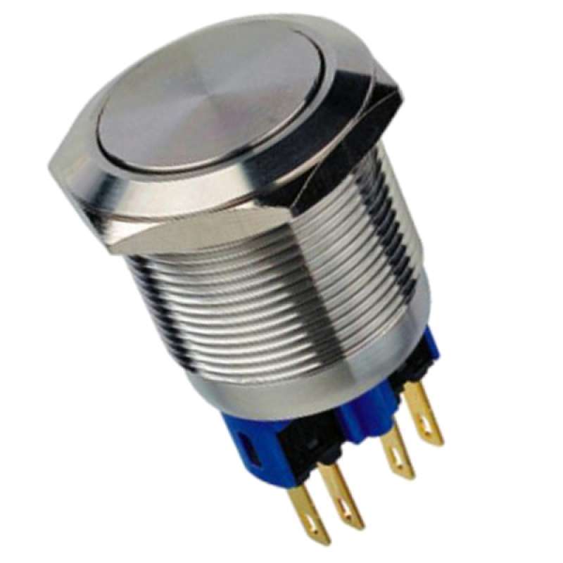 Jual Stainless Steel 250V 22mm Metal Self-Locking Push Button Switch ...