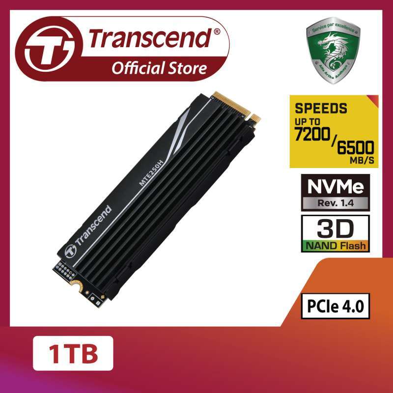 Jual Transcend Ssd M.2 Pcie 4.0 Mte250h Nvme Gen4 X4 [heatsink] - 1tb Di Seller Transcend ...