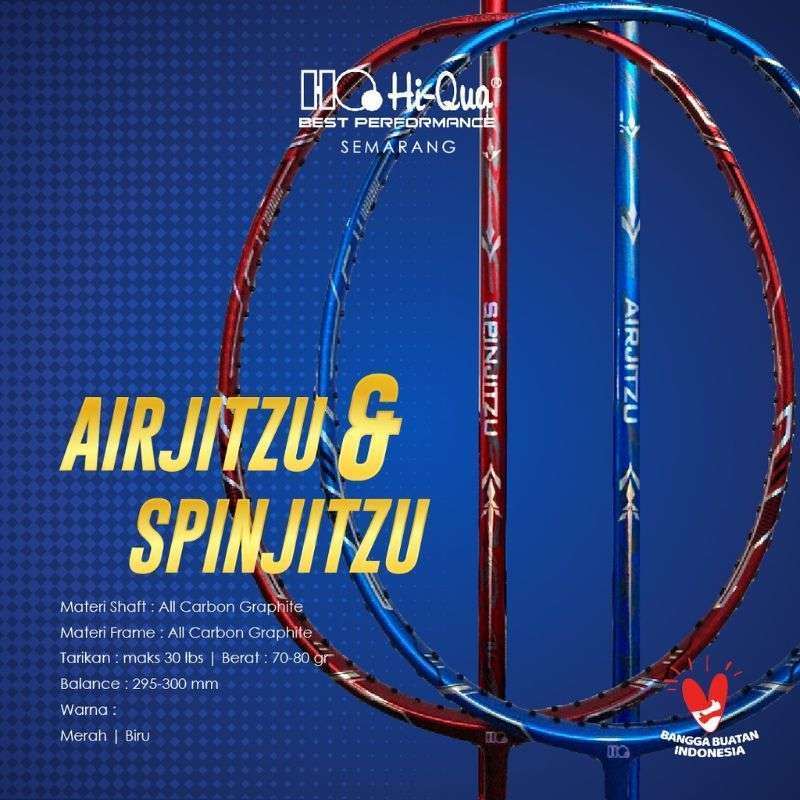 Jual Hiqua Spinjitzu Atau Airjitzu Raket Badminton / Hi Qua Raket ...