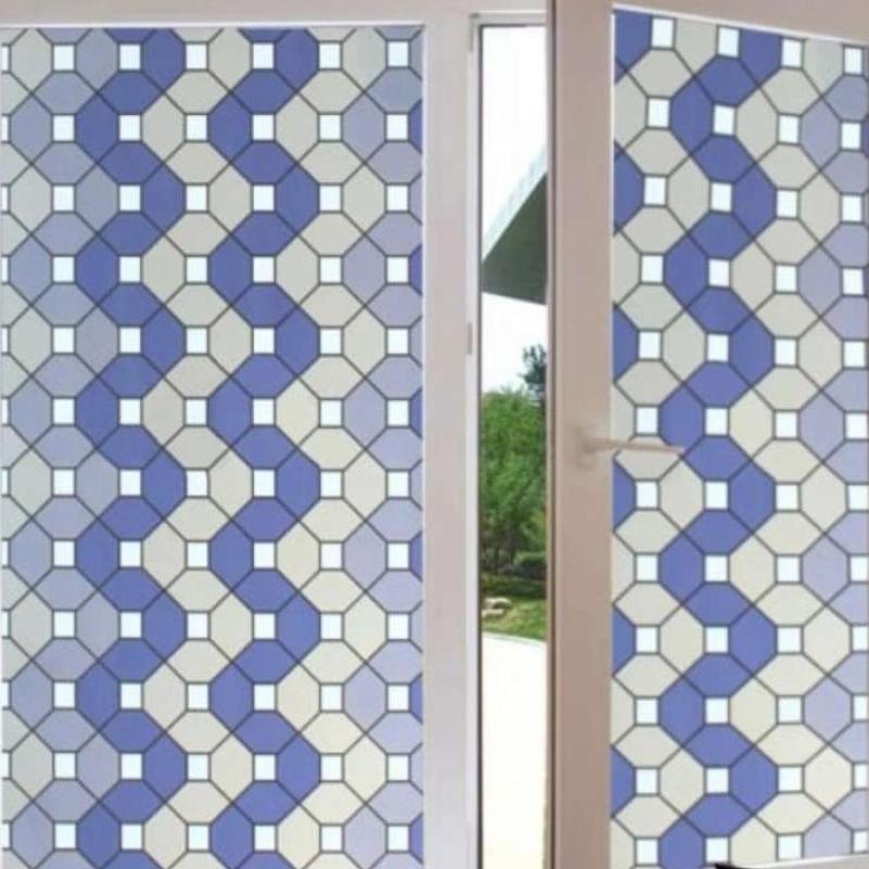 Promo Stiker Lapisan Kaca Kotak Biru L122Cmxp50Cm Diskon 34% di Seller ...