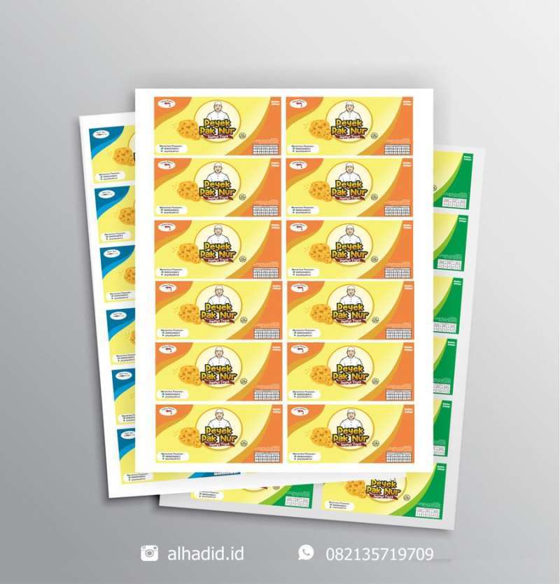 Jual Cetak Sticker Kemasan Keripik Custom A4 Desain Suka Suka di Seller ...