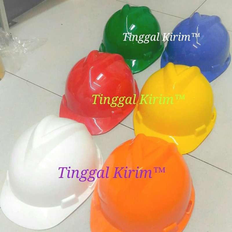Jual helm safety helm proyek 1 set dgn 6 warna pilihan mengkilap dan ...