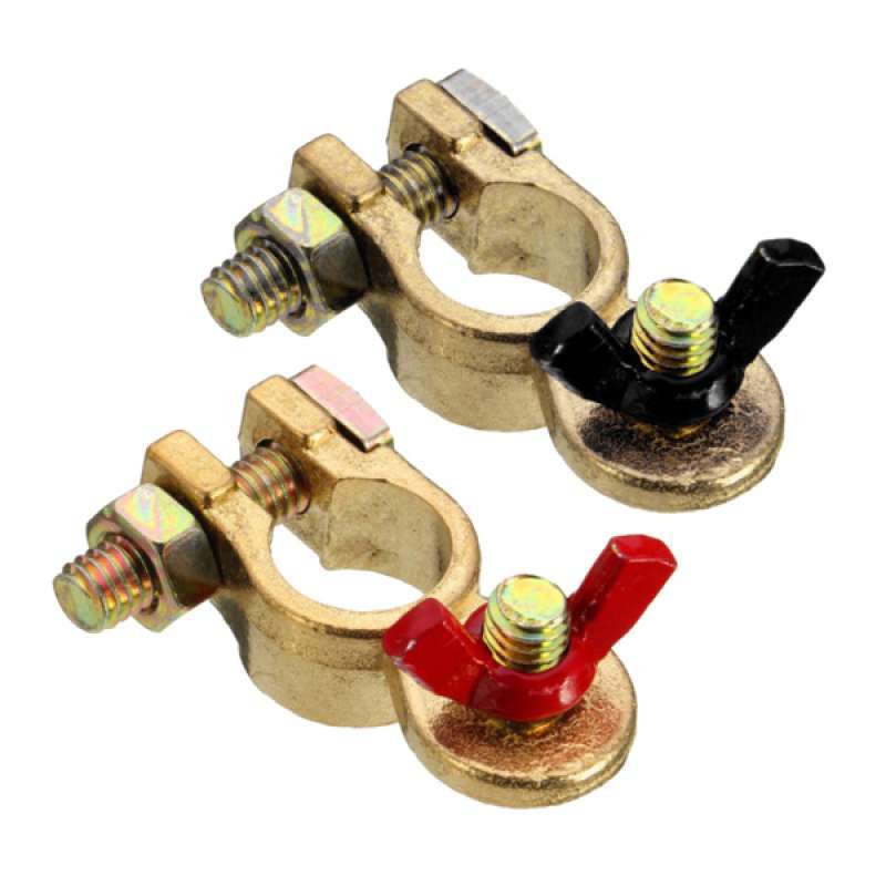 Promo Battery Terminal Clamp Clips Brass Connector Ends Positive ...