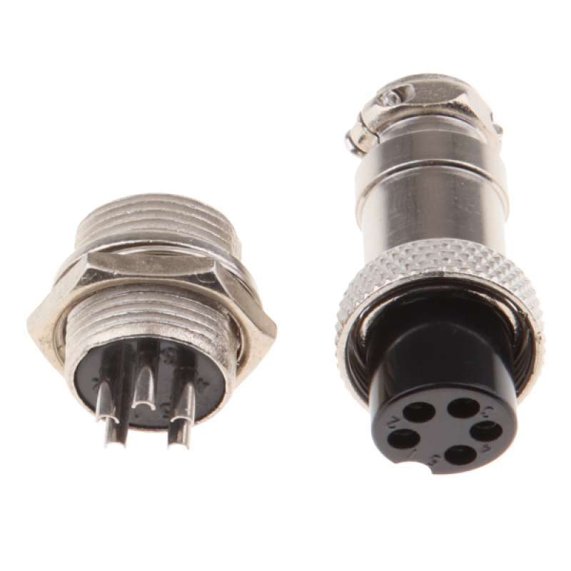 Jual 1set GX16 5Pin Male & Female Aviation Socket Plug Wire Panel ...