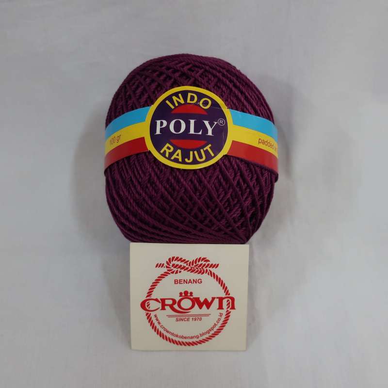 Jual Benang Poly Indo/benang Rajut Poly Indo (warna Ungu) Di Seller ...
