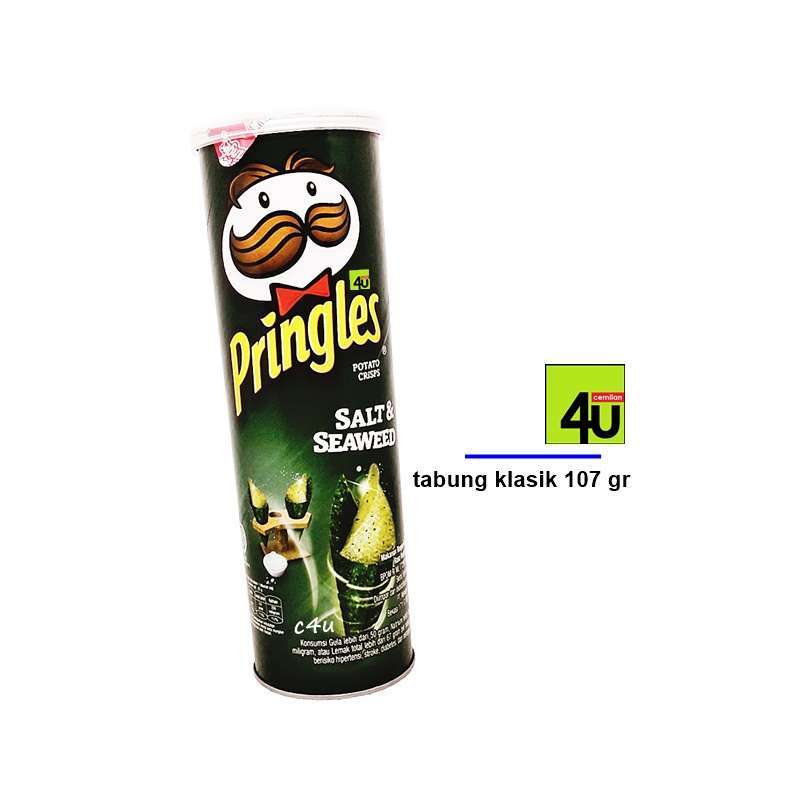 Jual Pringles Potato Chips Rasa SALT & SEAWEED [107 gr] di Seller ...