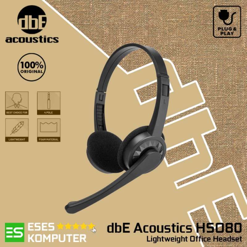 Jual Headset dbE Acoustics HSO80 | Lightweight Office Headset di Seller ...