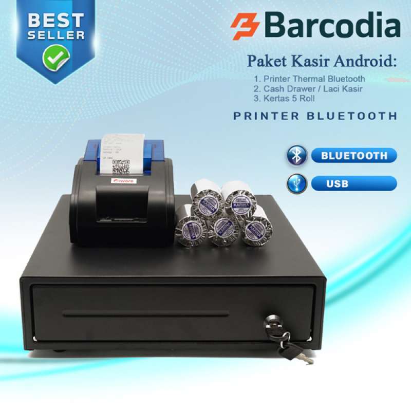 Promo PAKET KASIR / PPOB ANDROID (CASH DRAWER+PRINTER BLUETOOTH+KERTAS ...