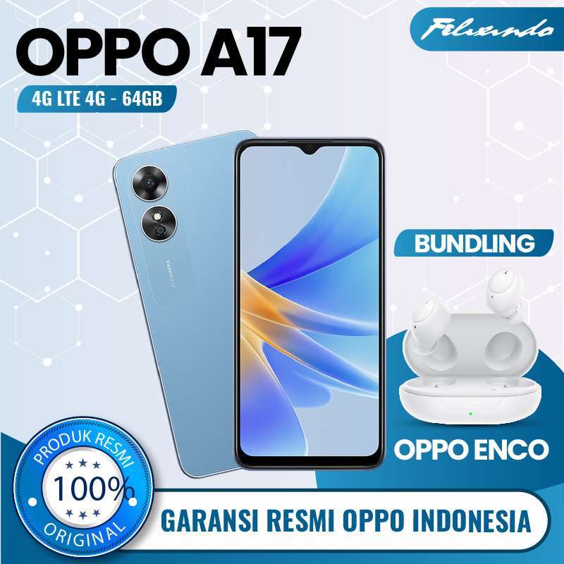 Jual Oppo A17 4/64 Ram 4 Rom 64 Gb 4gb 64gb Bundling Enco Buds Di ...