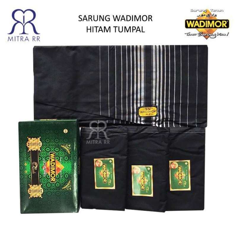 Jual Sarung Wadimor Hitam Polos Putih Polos Sarung Tenun Sarung Polos ...