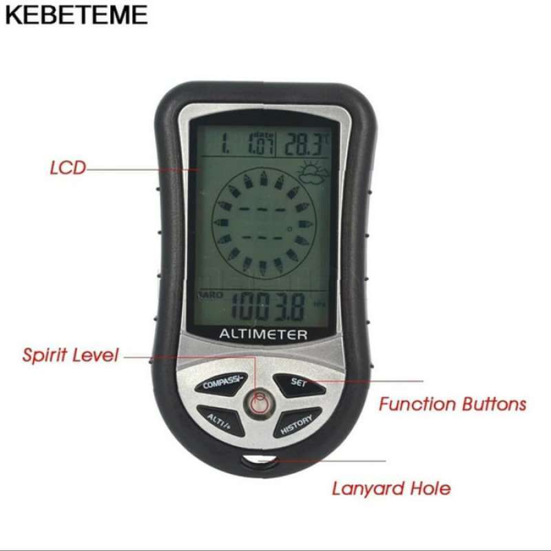 Jual ALAT UKUR KETINGGIAN DIGITAL ALTIMETER 8IN1.KOMPAS DIGITAL.HIKING ...