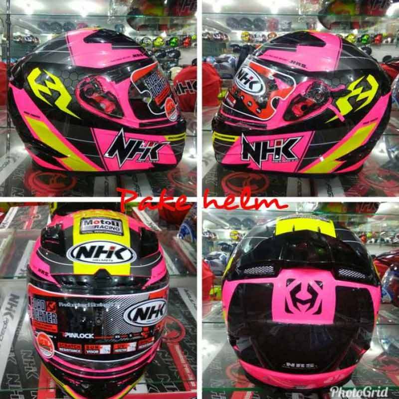 Jual Helm Nhk Rx9 Navy Pink Helm Nhk Full Face Nhk Double Visor Nhk Rx ...