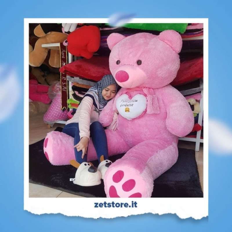 Promo Boneka Custom Nama / Boneka Jumbo 2 Meter / Teddy Bear Jumbo 2 ...
