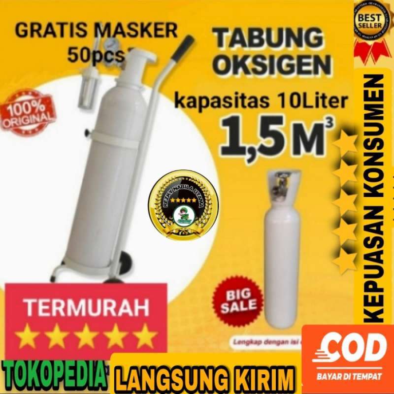 Jual TABUNG OKSIGEN 1 M3 SET LENGKAP SIAP PAKAI di Seller Afifah Tick ...