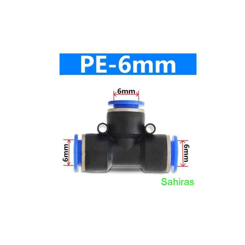 Jual Fitting Slip Lock T Tee Pneumatic Konektor Selang Pe 3 Way Arah ...