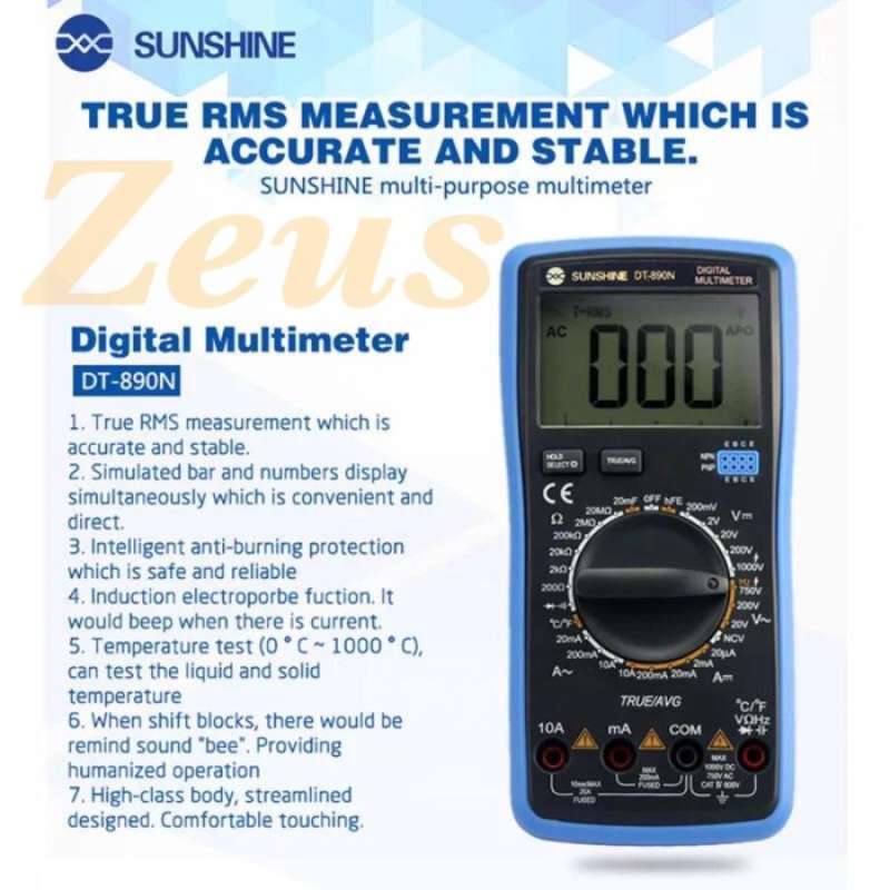 Jual Tools - Digital Multimeter - Multitester Digital Sunshine Dt-890n ...