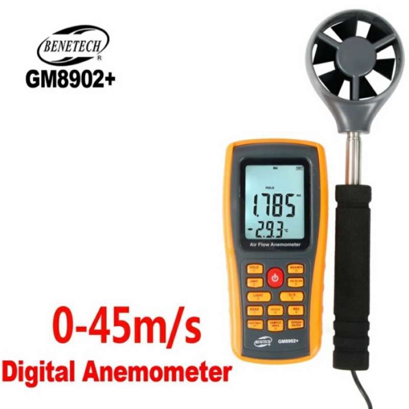 Promo GM8902 DIGITAL AIR WIND SPEED ANEMOMETER ALAT UKUR KECEPATAN ...